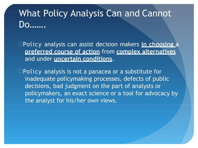 Public policy analysis | PPTX