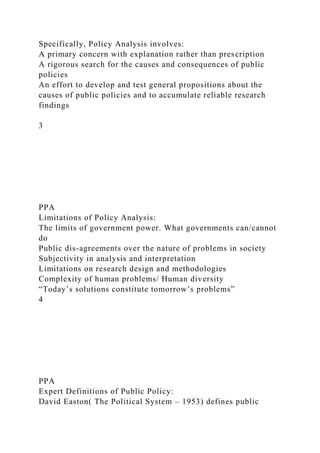 Public Policy Analysis (PPA)PresentationBYDr. Henry Akwo E.docx ...