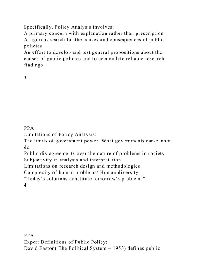 Public Policy Analysis (PPA)PresentationBYDr. Henry Akwo E.docx