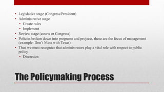Public policy and program implementation | PPTX