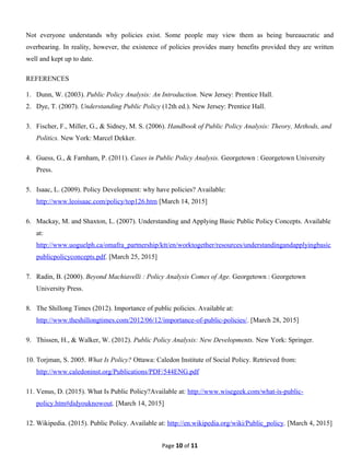 Public policy and its developmet process | DOC