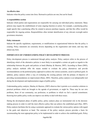 Public policy and its developmet process | DOC