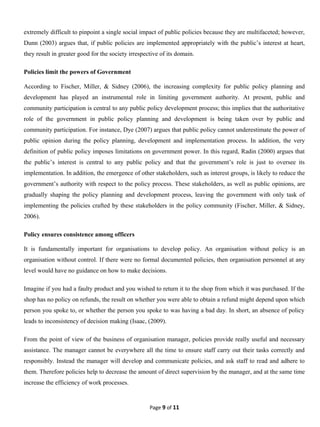 Public policy and its developmet process | DOC