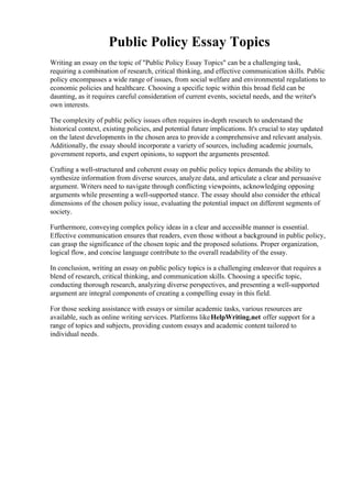 Public Policy Essay Topics.pdf