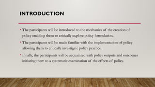 Public policy slides for students of education | PPTX