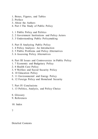 Public policy sixth edition2forsandyand | DOCX