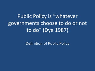 Public policy theory primer | PPTX