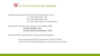 Public private partnership in development of road network | PPTX