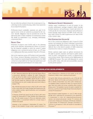 Public Private Partnerships - State of the Market and the Future of P3 ...