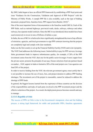 Public Private Partnerships as an instrument to development of Vietnam Advantages and challenges ...