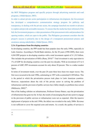 Public Private Partnerships as an instrument to development of Vietnam Advantages and challenges ...