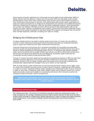Public Private Partnerships Deloitte | PDF