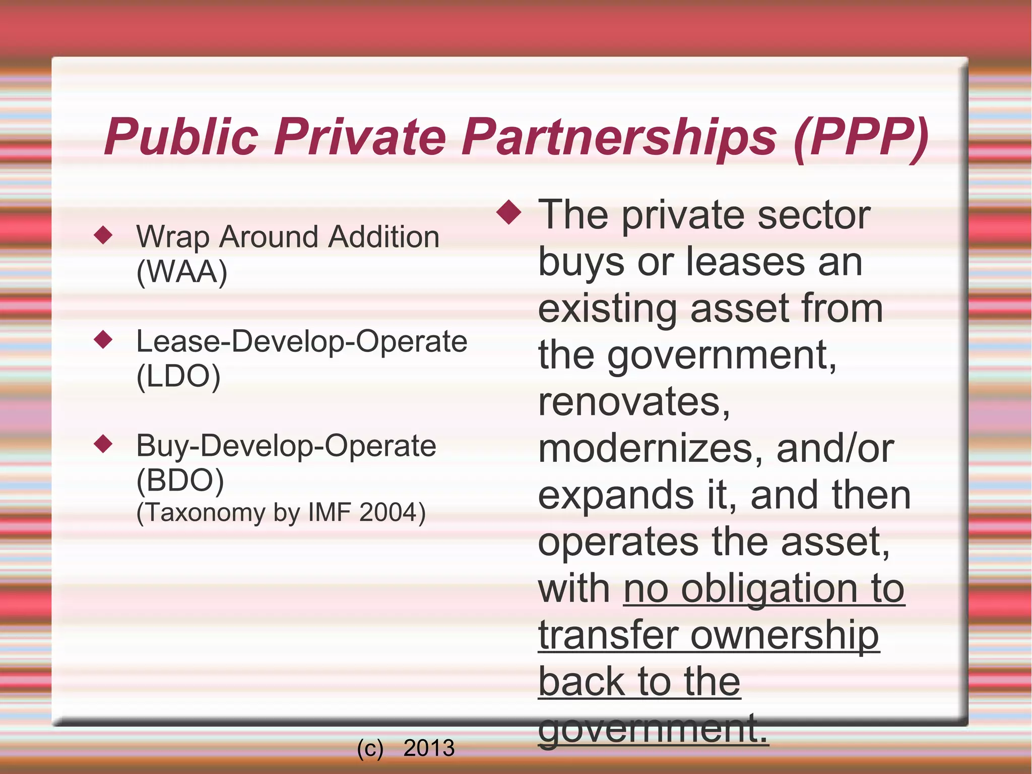 Public private partnerships in India | ODP