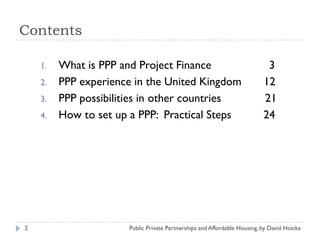 Public Private Partnerships (Ppp) And Affordable Housing By David ...