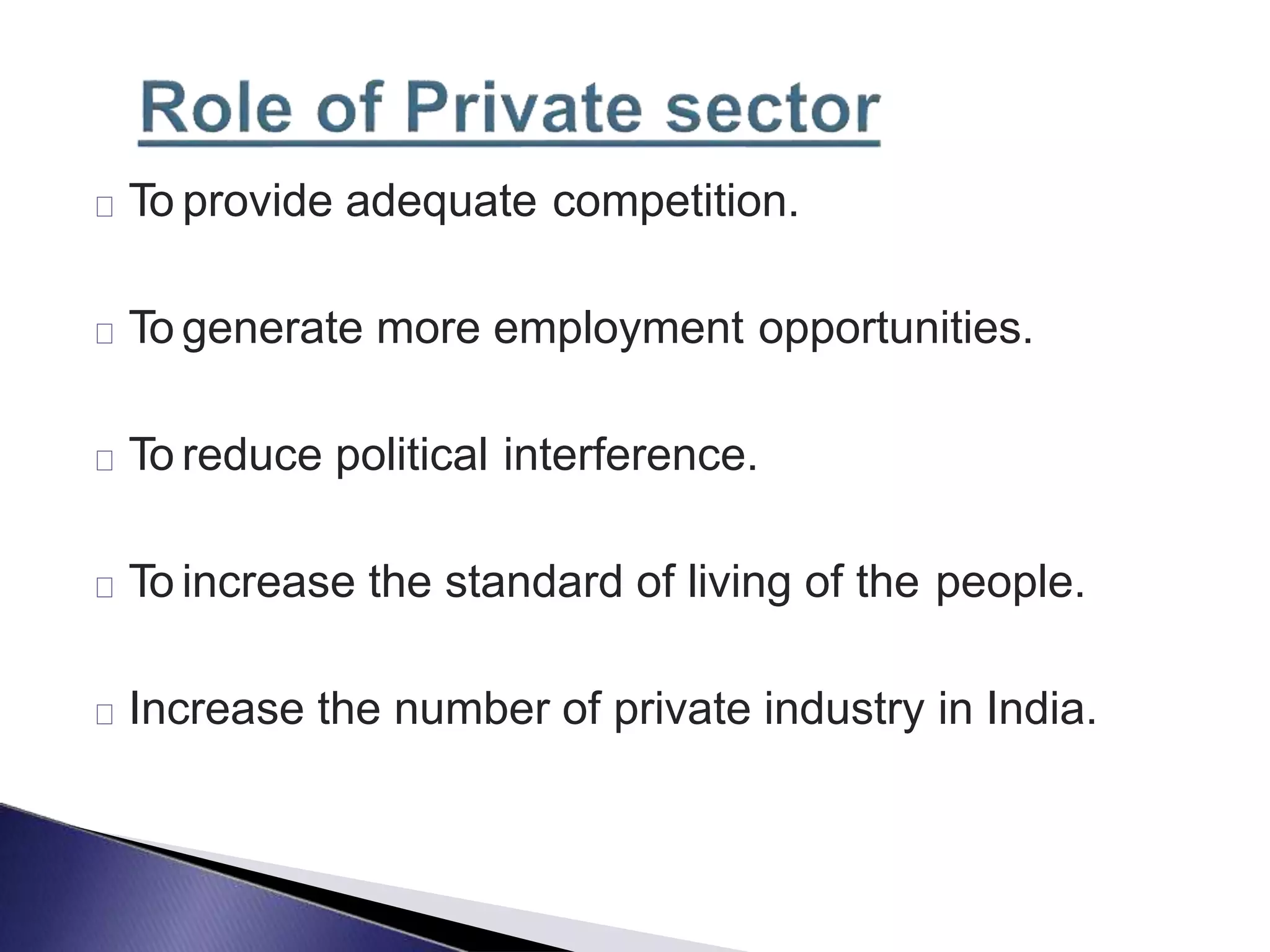 Role of public and privet sector | PPTX | Economy | Business and Finance