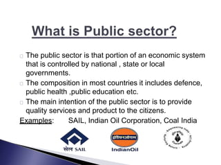 Role of public and privet sector | PPTX