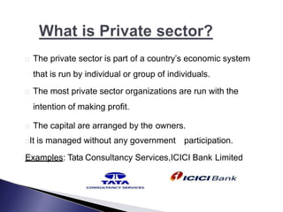 Role of public and privet sector | PPTX | Economy | Business and Finance
