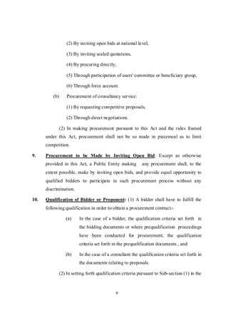 Public procurement act_2063 | PDF