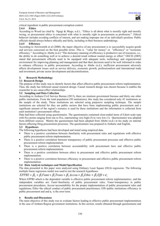 Public procurement reform in ethiopia | PDF