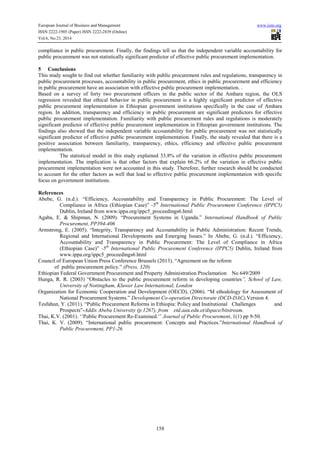 Public procurement reform in ethiopia | PDF