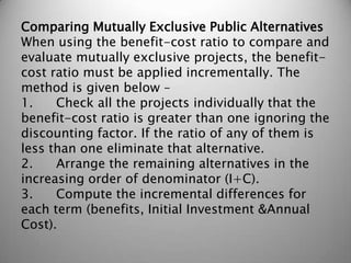 Public projects evaluation cba analysis | PPTX