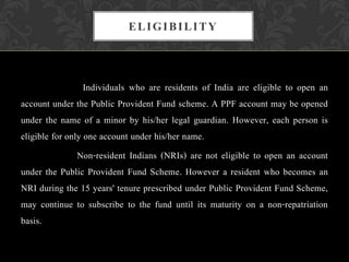 Public provident fund | PPTX