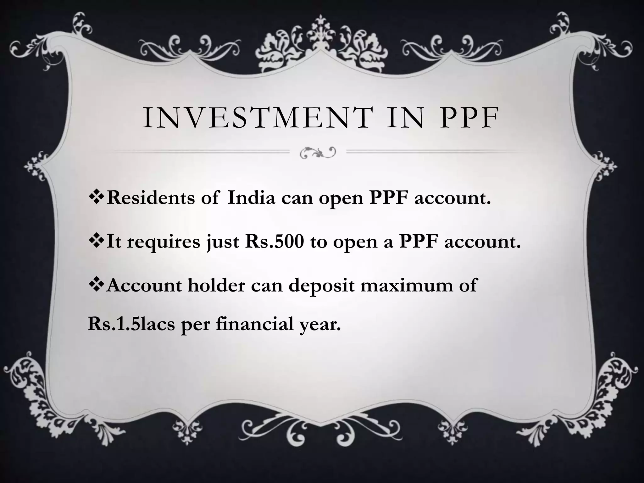 Public provident fund (ppf) | PPTX
