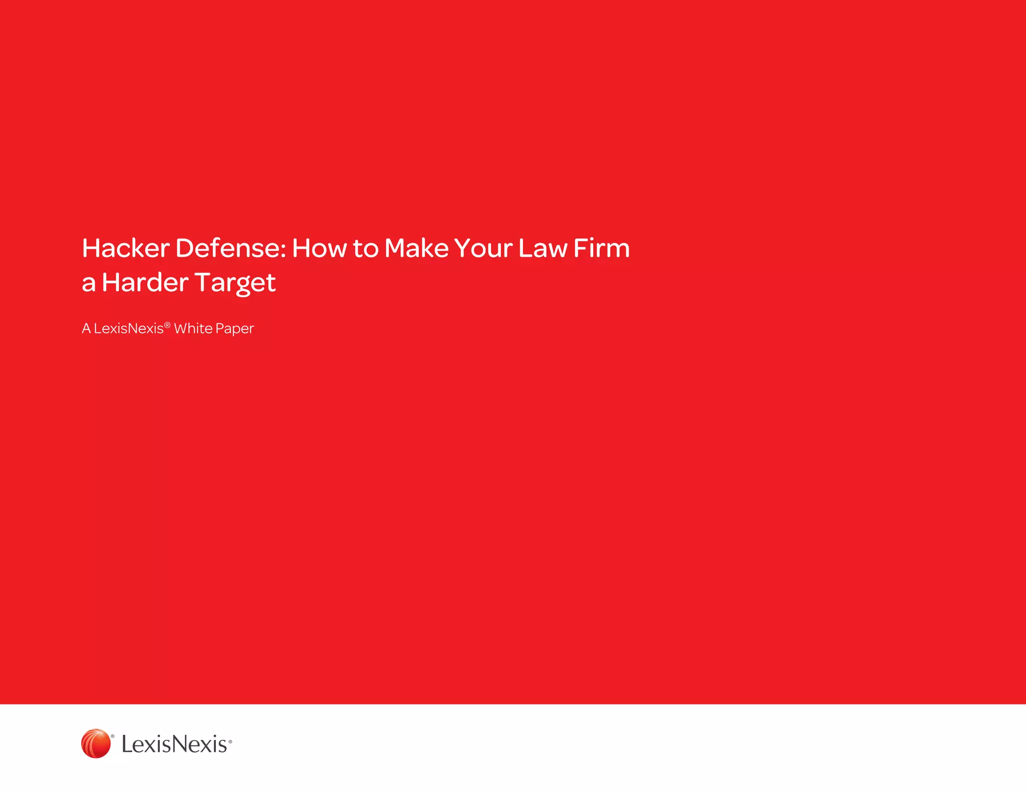 Hacker Defense: How to Make Your Law Firm a Harder Target | PDF ...