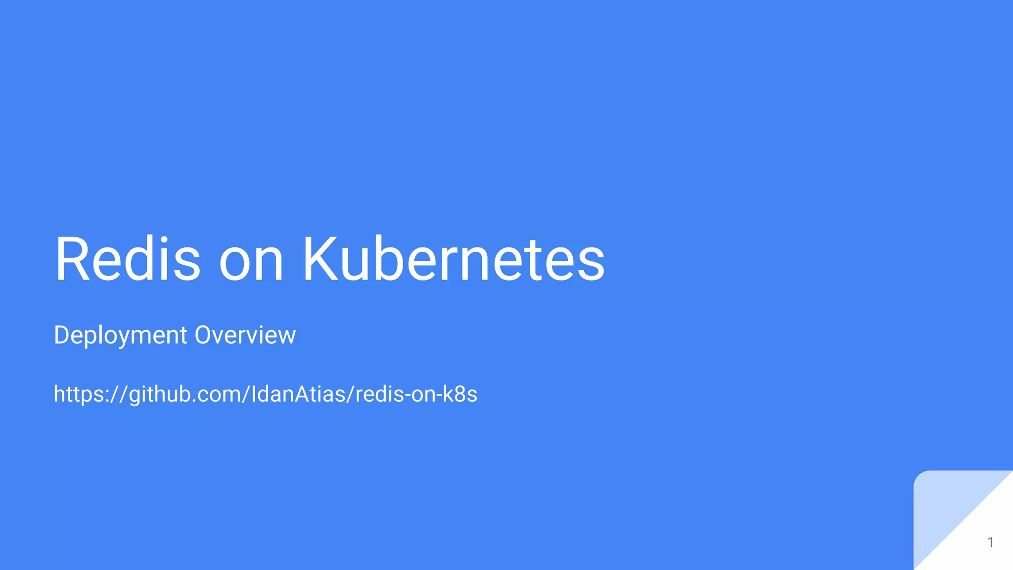 Redis on Kubernetes | PPT