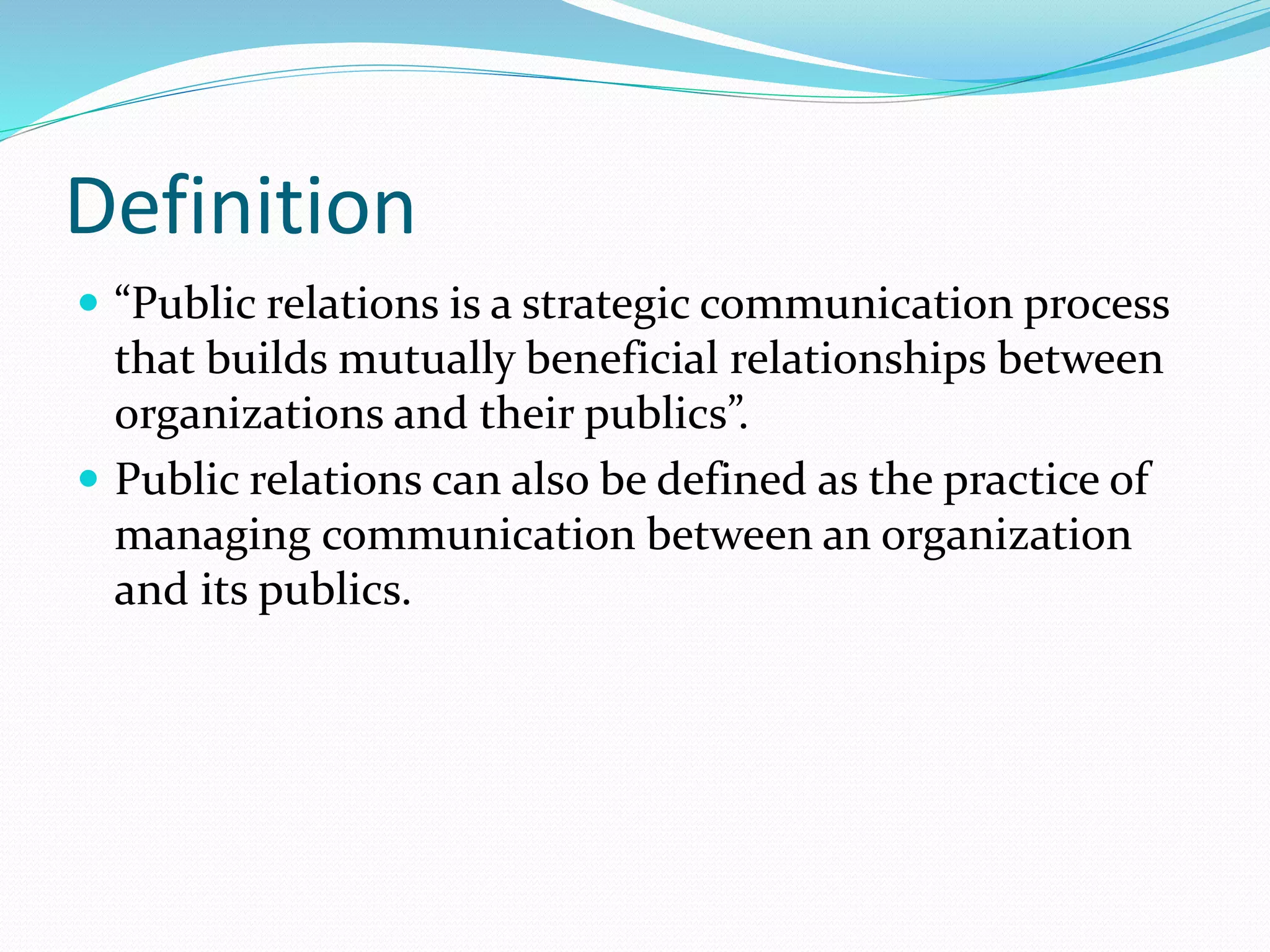 Public relation | PPTX | Business | Business and Finance