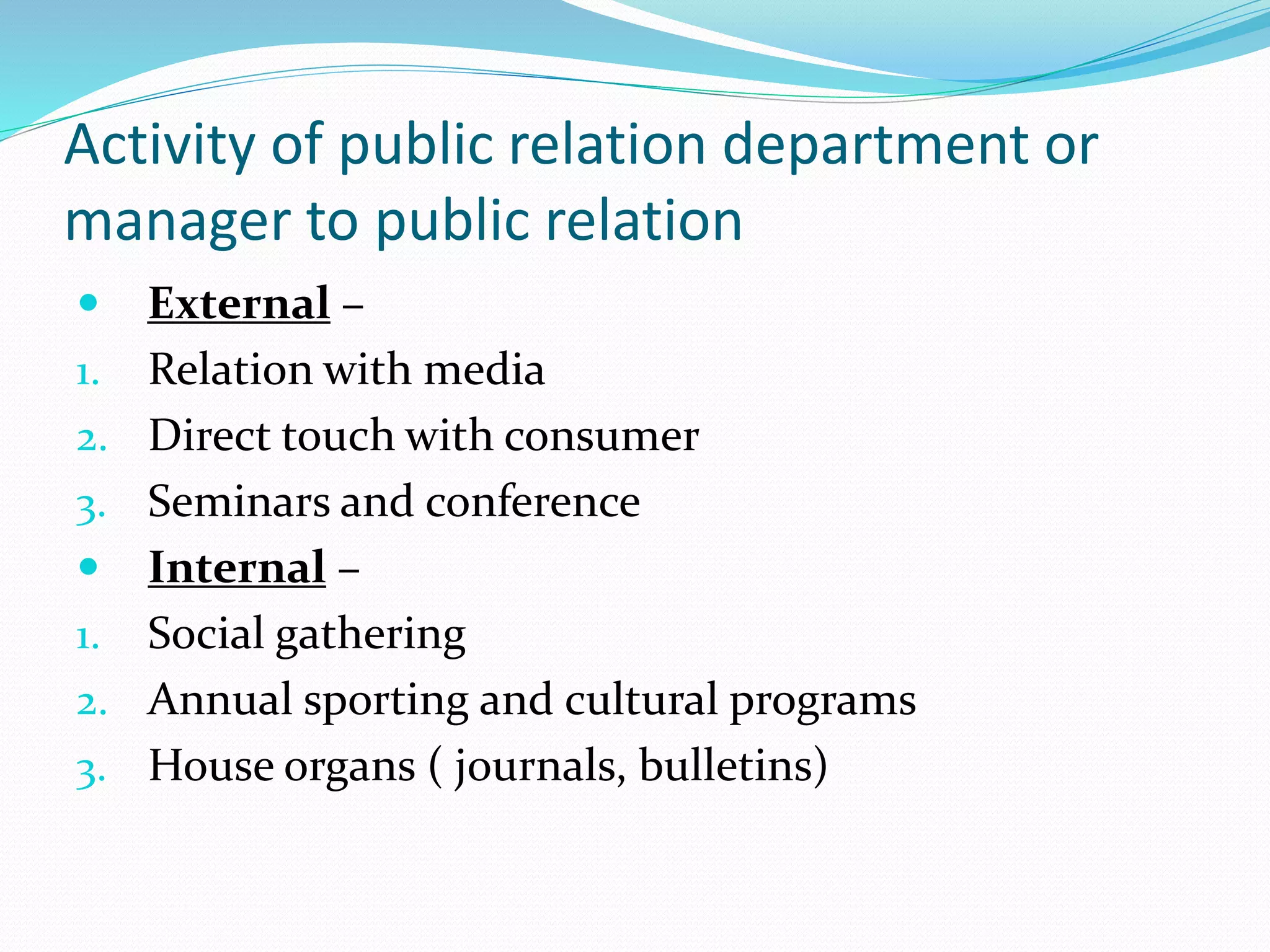Public relation | PPTX | Business | Business and Finance