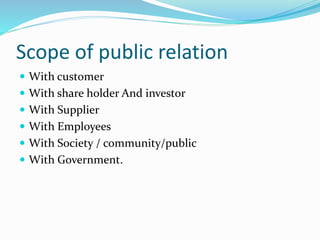 Public relation | PPTX | Business | Business and Finance