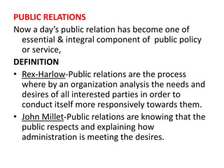 Public relation officer | PPTX