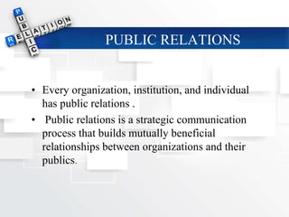 Public relation in society | PPTX