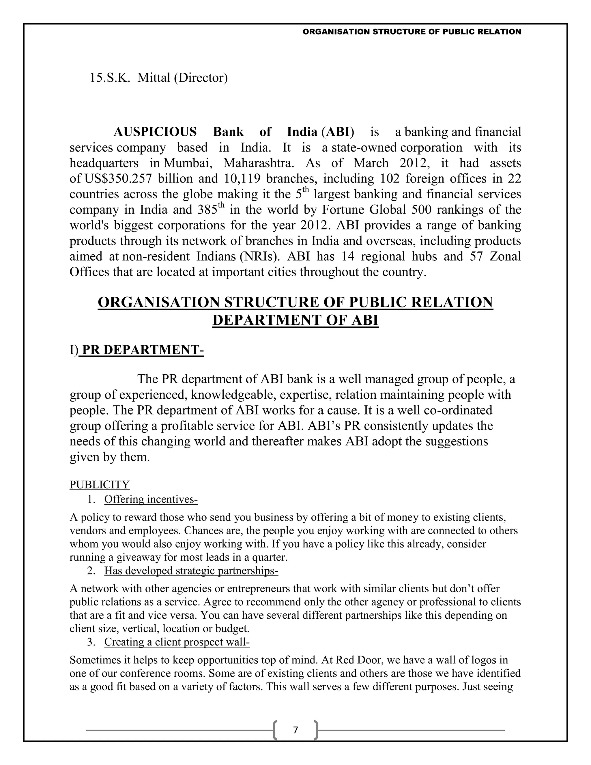 Public relation management | DOCX