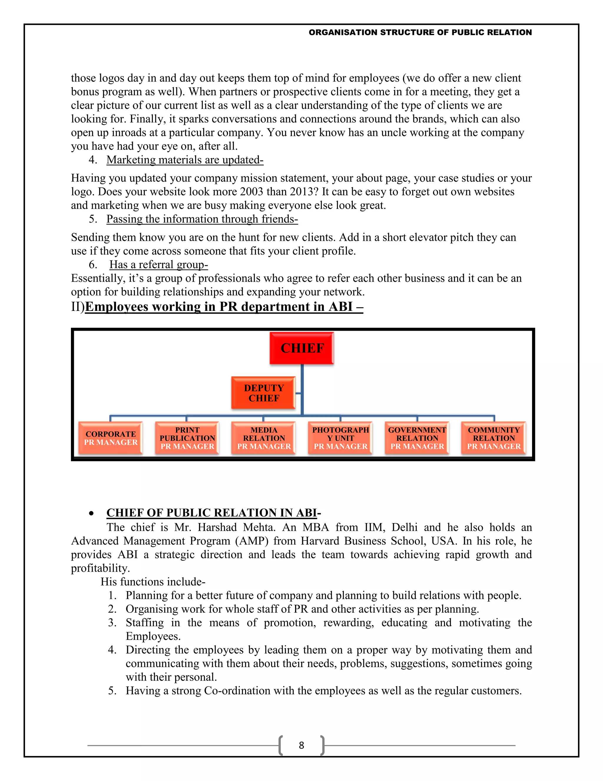 Public relation management | DOCX