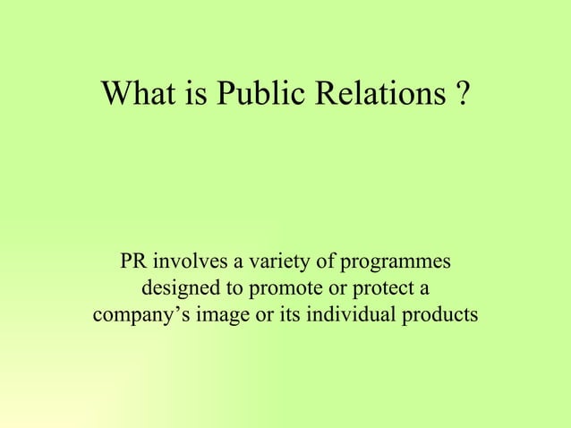 Public relations | PPT