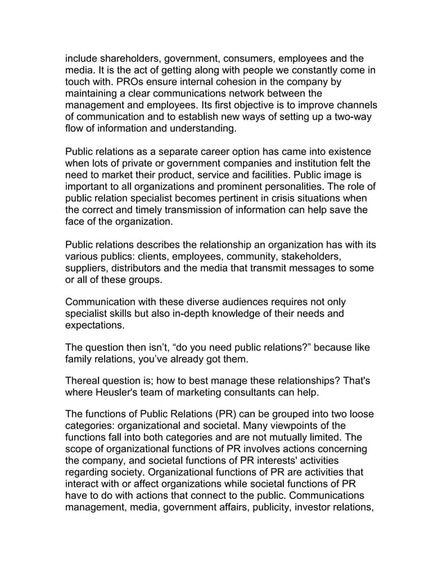 Public relations | PDF