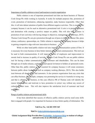 Sample Report on Public Relations By Global Assignment Help | PDF