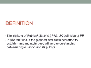 History of Public relations | PPTX