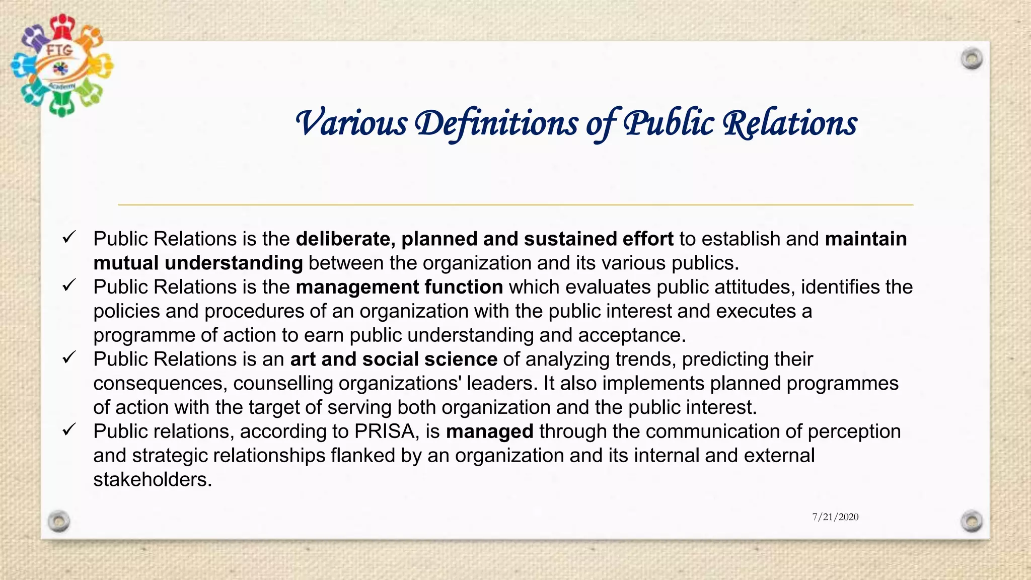 Public relations | PPTX