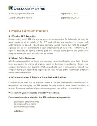 Public Relations Agency RFP | PDF