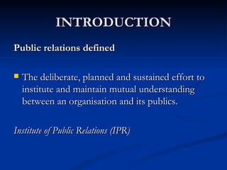 Public relations and corporate image | PPT