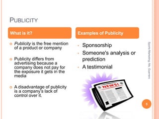 Public Relations And Publicity | PPTX