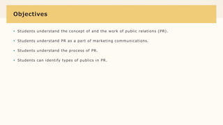 Brief Introduction to Public Relations | PPT