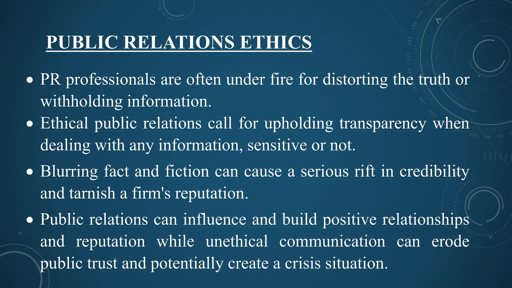 PUBLIC RELATIONS ETHICS of how to communicate with others.pptx