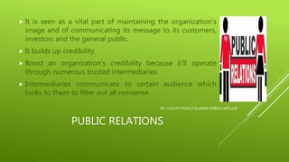 Public relations in an organization | PPTX