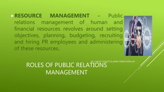 Public relations in an organization | PPTX