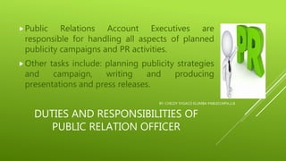 Public relations in an organization | PPTX