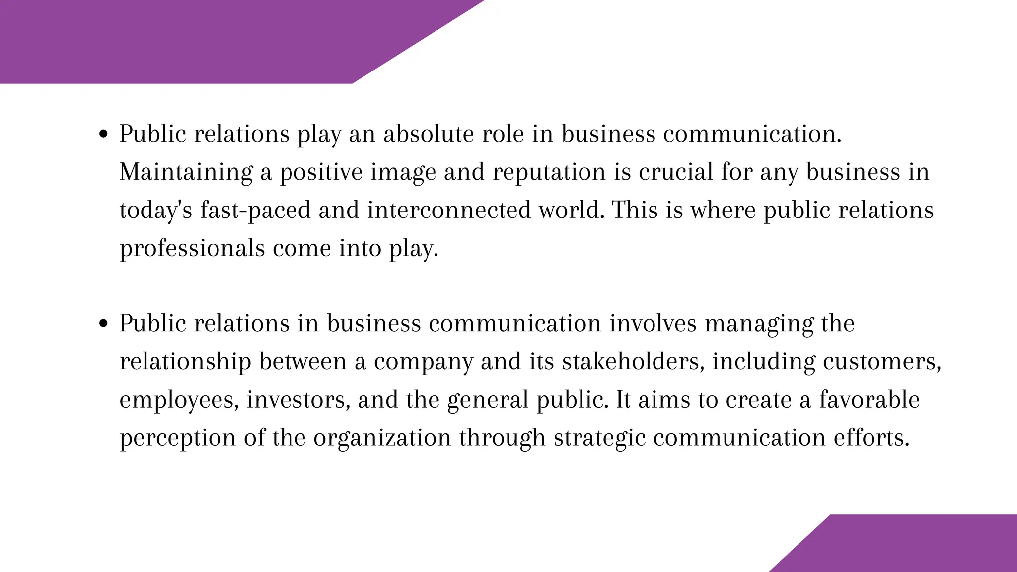 Public Relations in Business Communication | Absolute | PDF